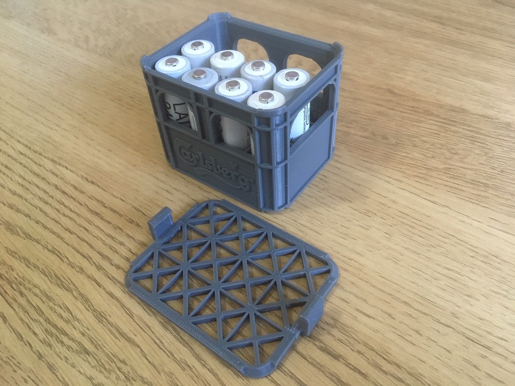 Lid for stackable beer crate battery holder by Dai | Download free STL ...