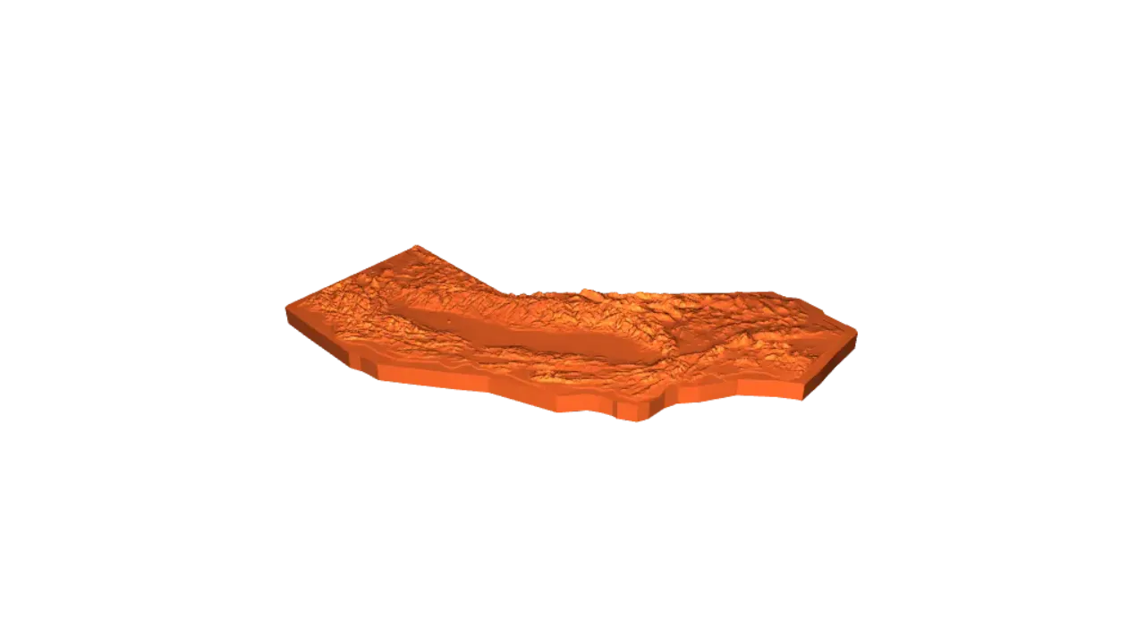 Topographic California by nebkor | Download free STL model | Printables.com