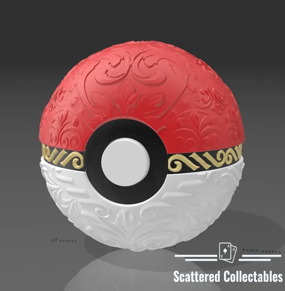 Ornamental Pokeball by Scattered Collectables | Download free STL model ...
