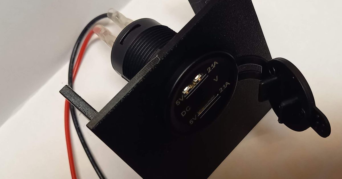 VW Bora USB socket holder by hidvegid | Download free STL model ...