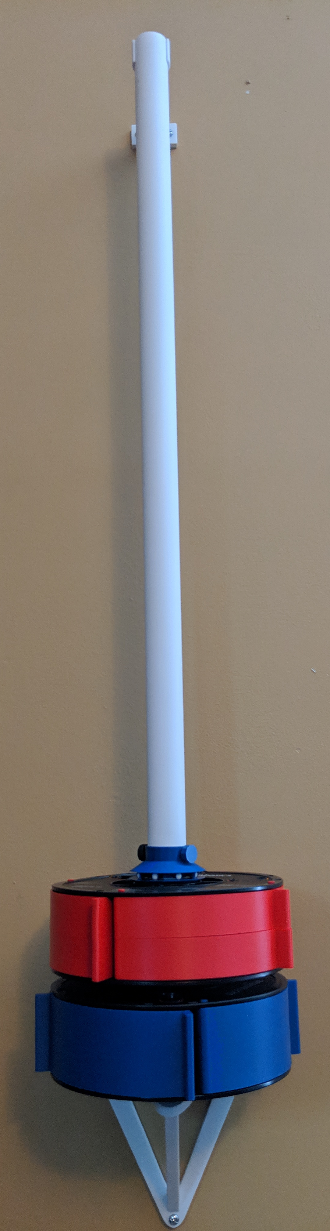 Vertical PVC Pipe Wall Mount for Used Filament Spools Converted to ...