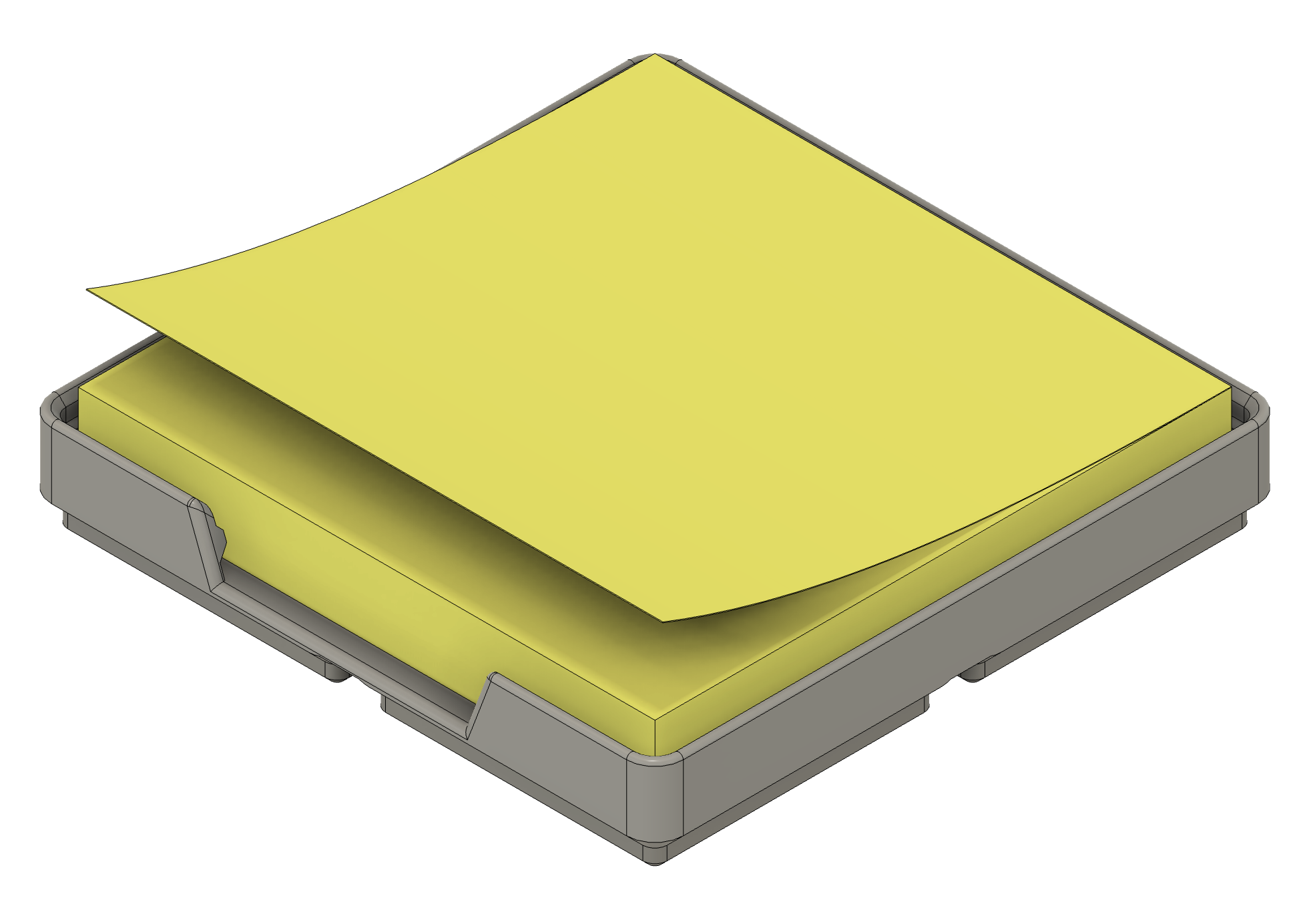 Standard Post-It Note Tray - Gridfinity by Phantom Smithy | Download ...