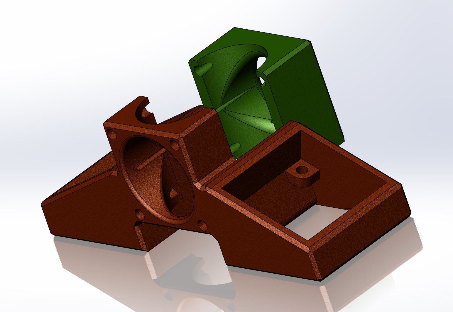 kossel delta printer fan duct E3D V6 by Brian Zhang | Download free STL ...