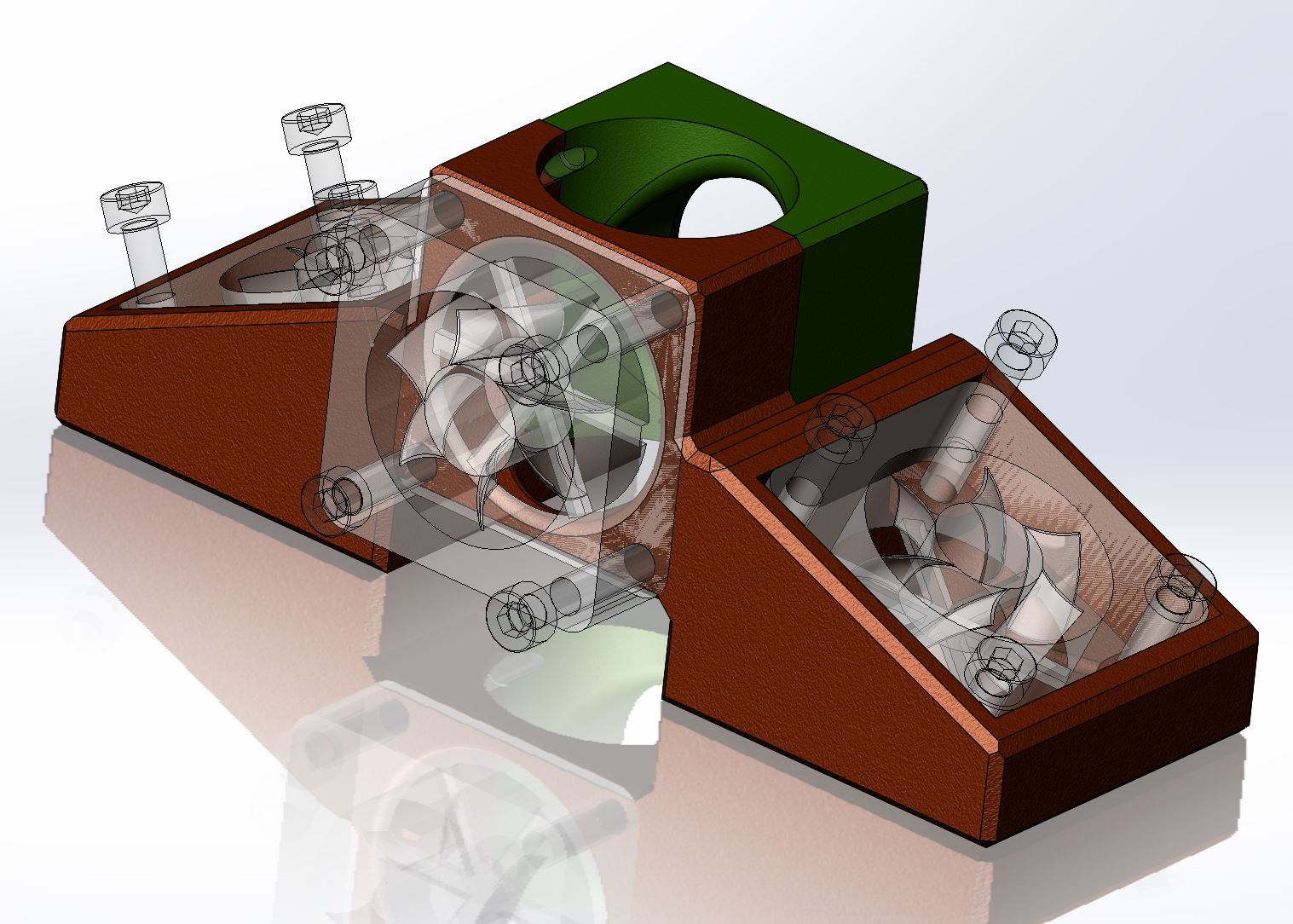 kossel delta printer fan duct E3D V6 by Brian Zhang | Download free STL ...
