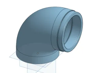 Airconditioning 90 degrees duct by midev | Download free STL model ...