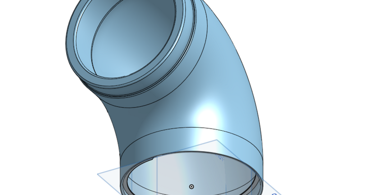 Airconditioning 90 degrees duct by midev | Download free STL model ...