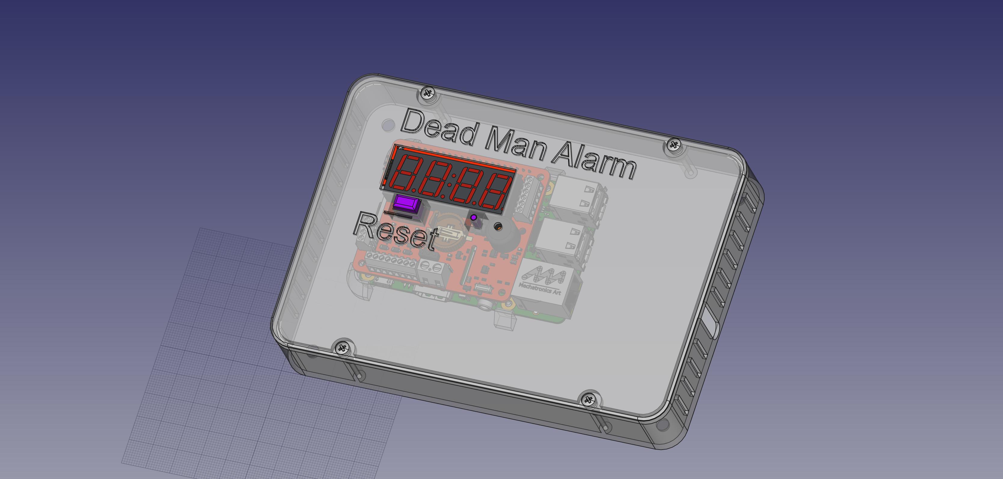 Rpi Dead Man Alarm (RDMA) Raspberry Pi Hat Case by SkullKill | Download ...
