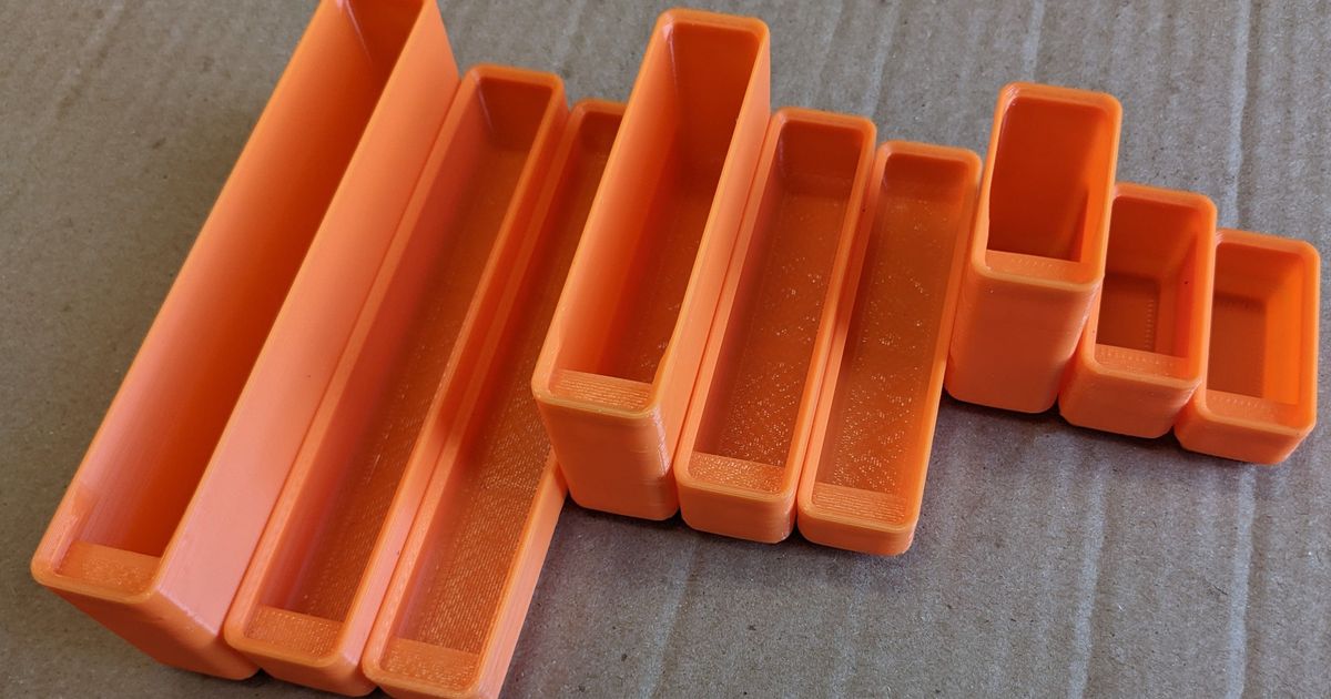 Gridfinity Half Boxes up to 4 grids long and 6u high par Joe Malovich ...