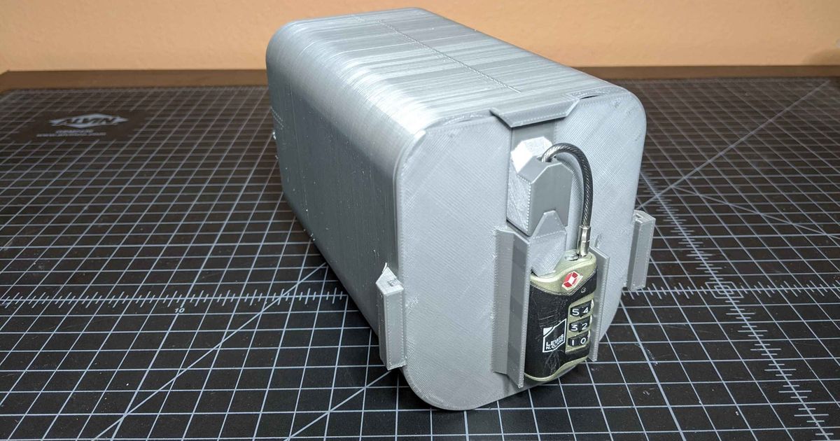 Oversized Circle Lockbox for a Mini TSA Cable-Lock by InventorIan ...