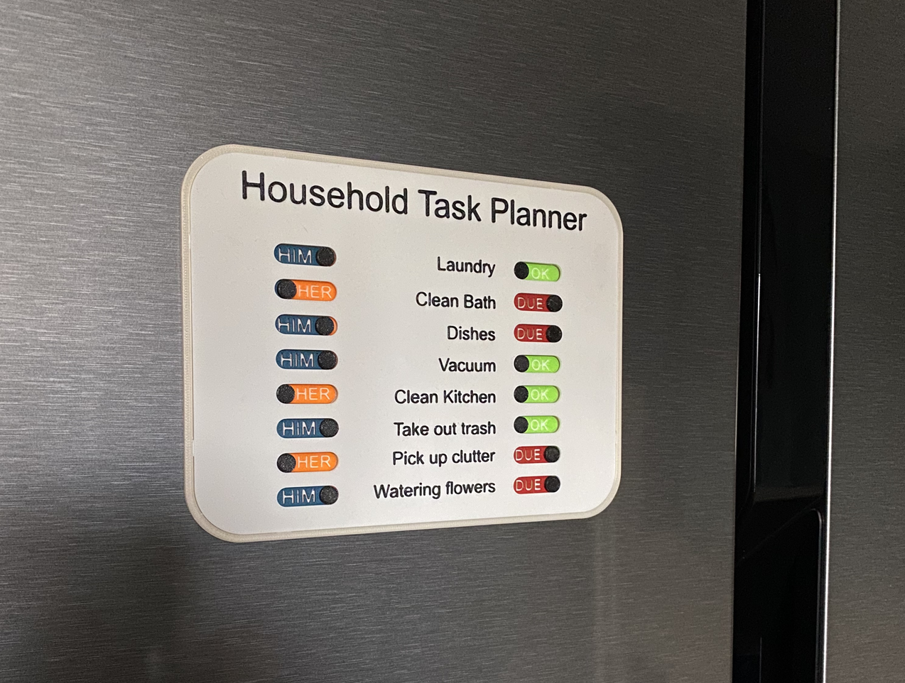 Household Task Planner by Nils Kal | Download free STL model ...