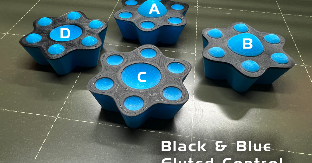 Black and Blue Control Knob Collection by nightveil | Download free STL ...