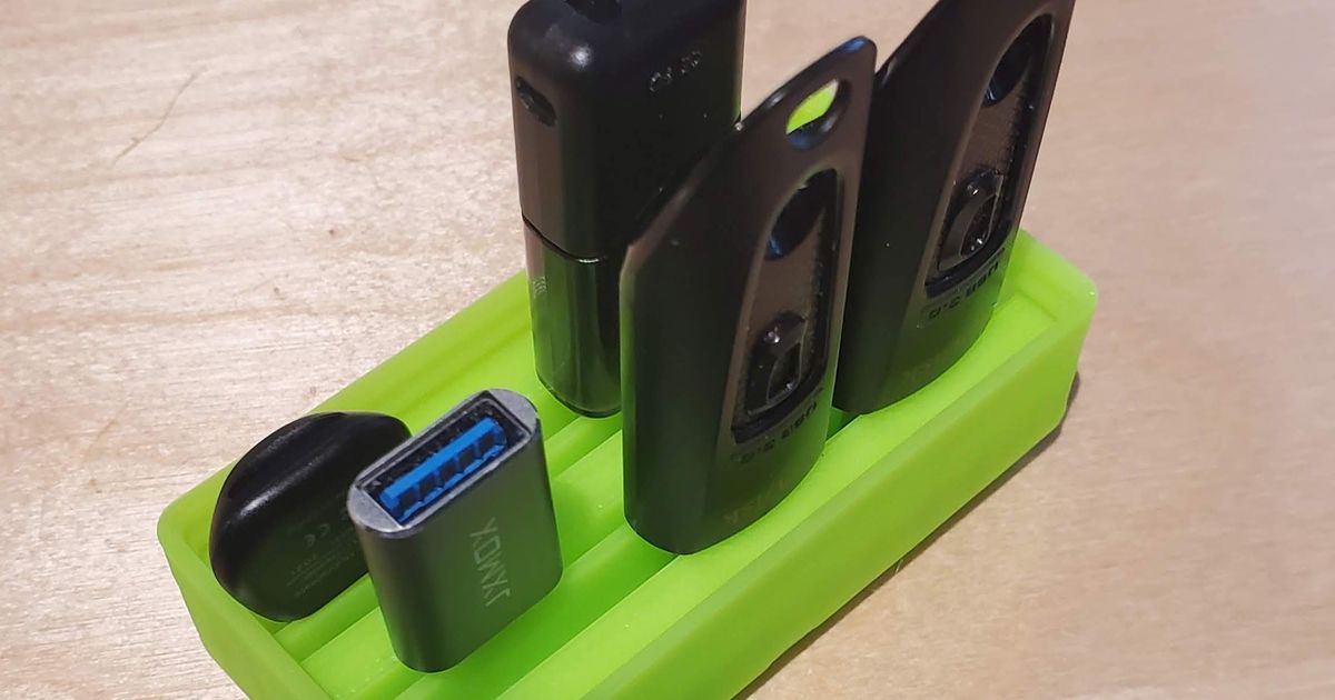 Gridfinity USB A & C holder 1x1x3 or 2x1x3 (added step files) by ...