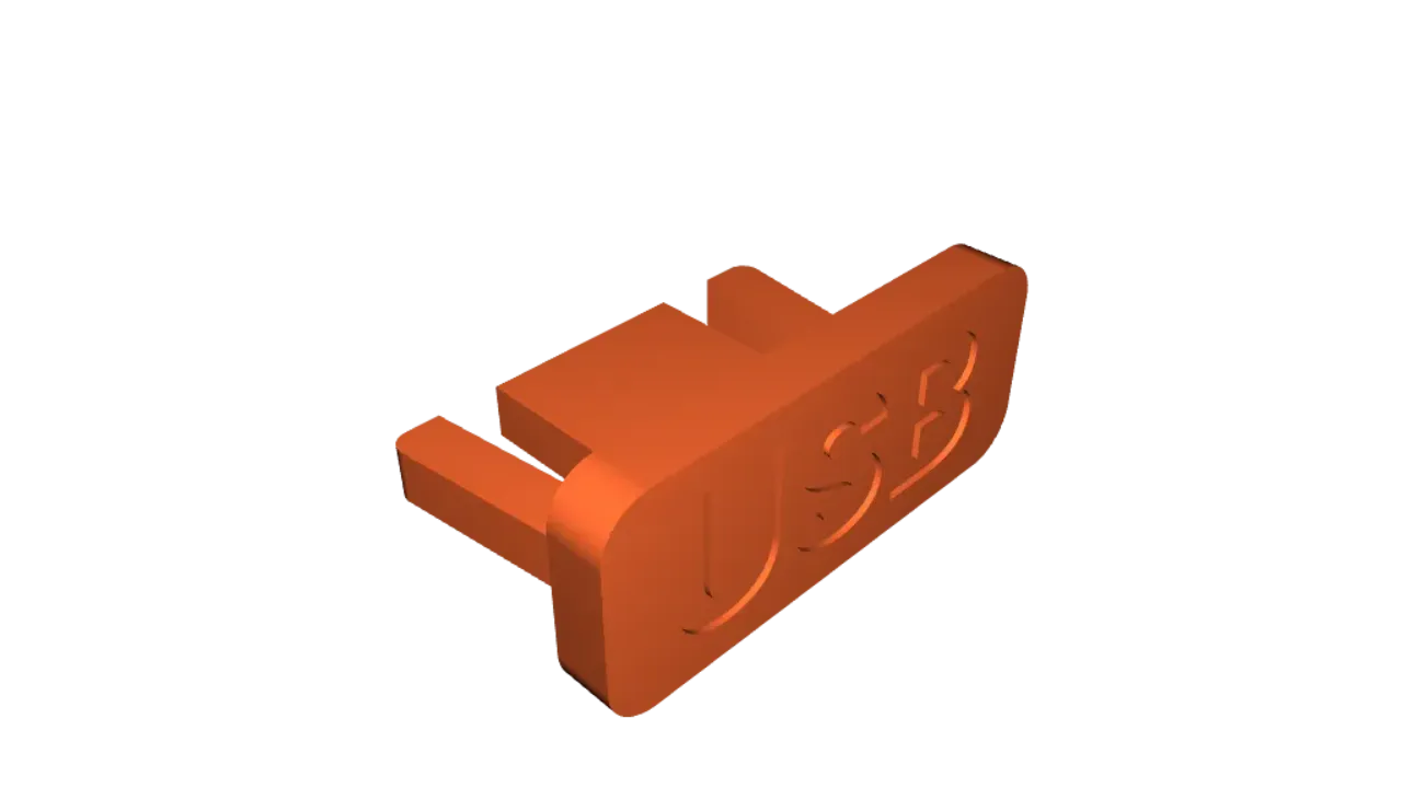 USB-A Receptacle Cover by dstarke | Download free STL model ...
