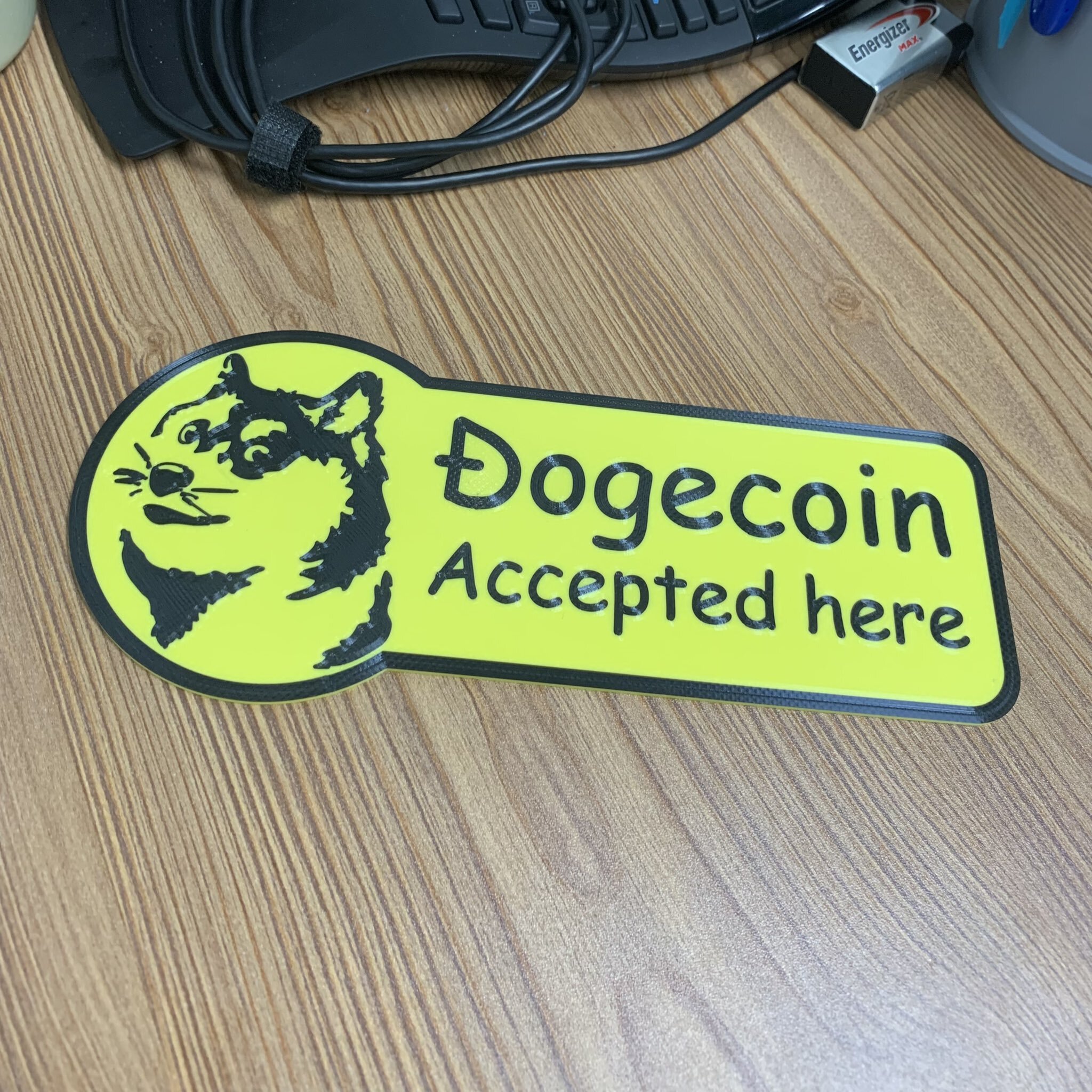 Dogecoin Accept here Sign by adam ho | Download free STL model ...