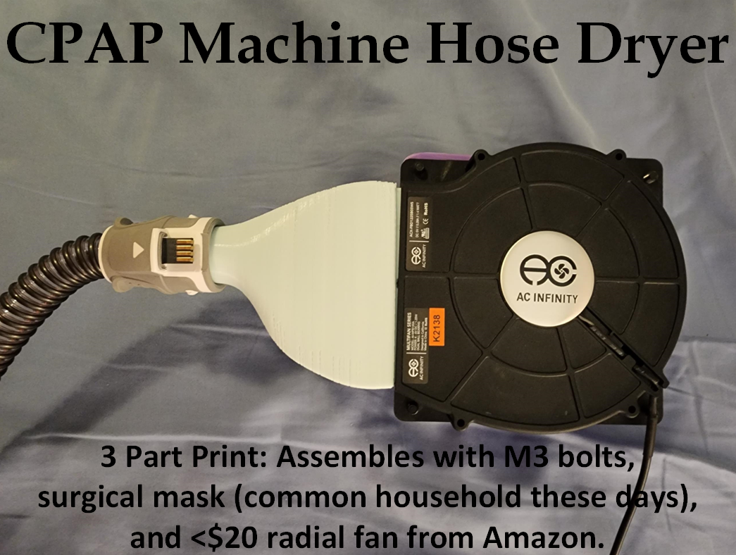 CPAP Machine Hose & Mask Dryer by DJMac | Download free STL model ...