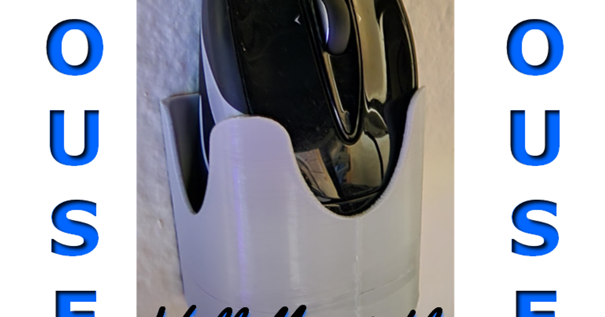 Computer Mouse House (Wall Mount Storage) by DJMac | Download free STL ...