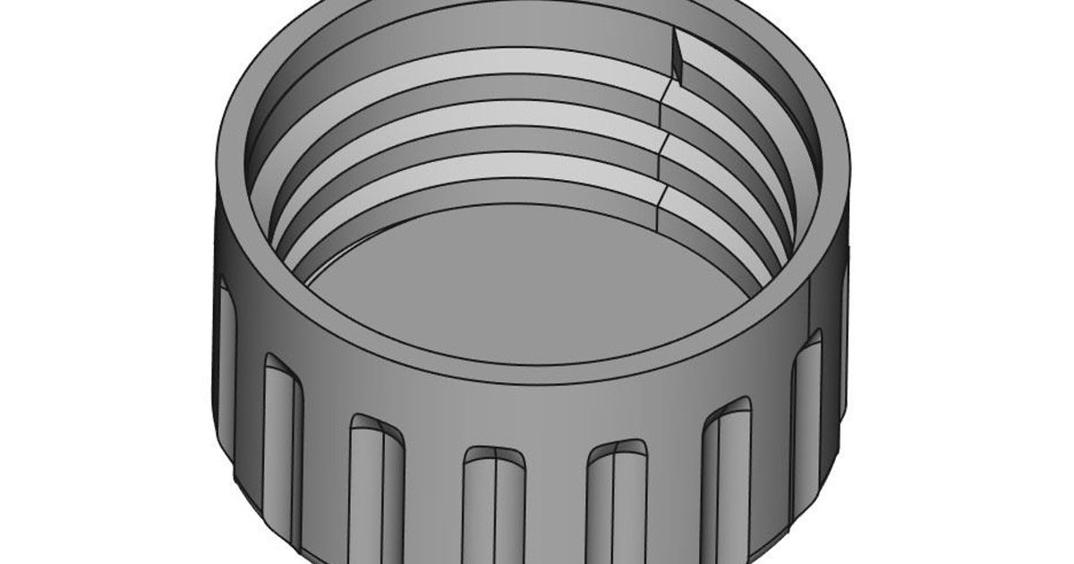 Parametric Threaded Round Cap by dstarke | Download free STL model ...