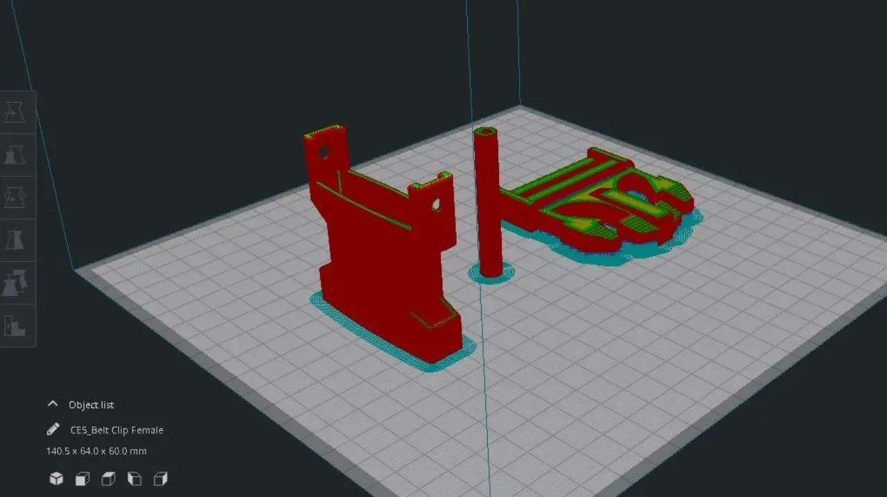 Belt Buckle and clip 54mm with Barrel for closed loops by riaanjvr3d ...