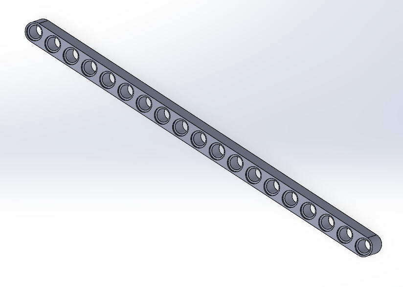 Long Lego Technic compatible Beams por 3DP | Descargar modelo STL ...