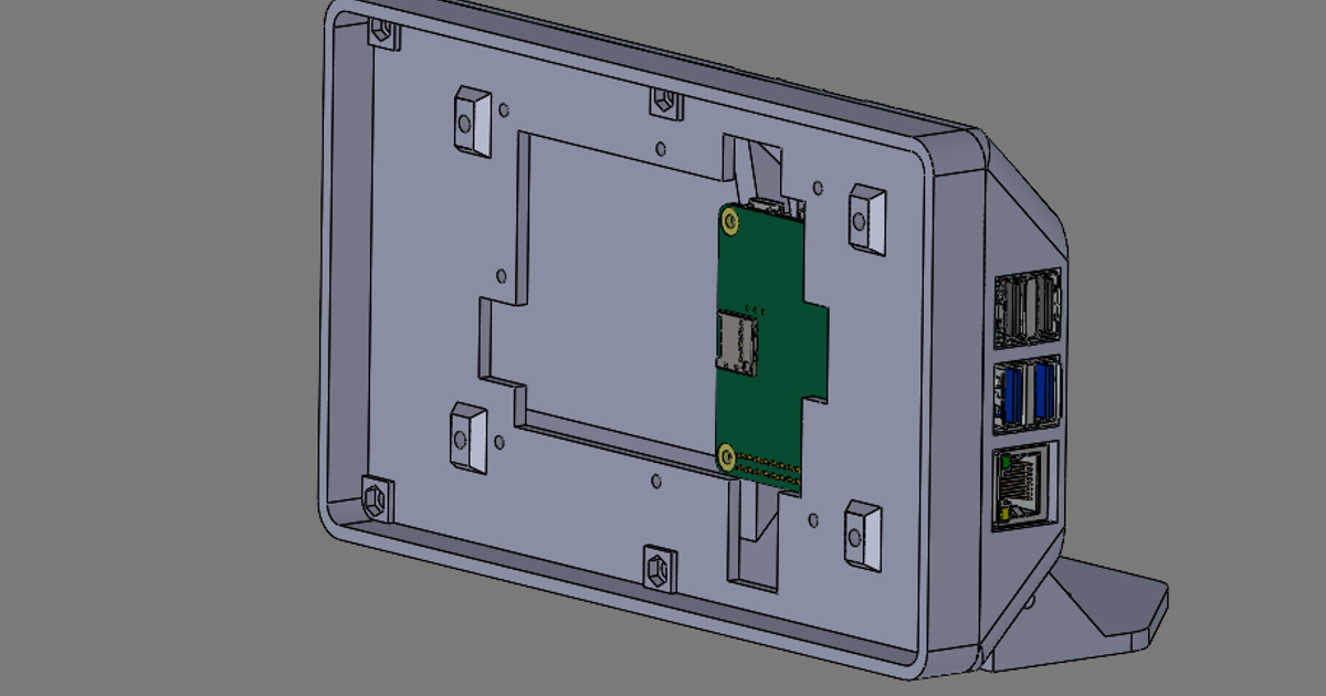 Raspberry Pi 4 and 7 inch LCD Screen Case von HamlinJacob | Kostenloses ...