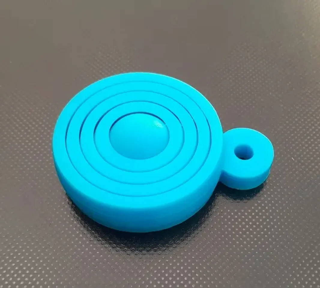 Concentric Rings Fidget (with or without center dome or keychain loop ...