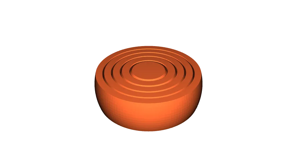 Concentric Rings Fidget (with or without center dome or keychain loop ...