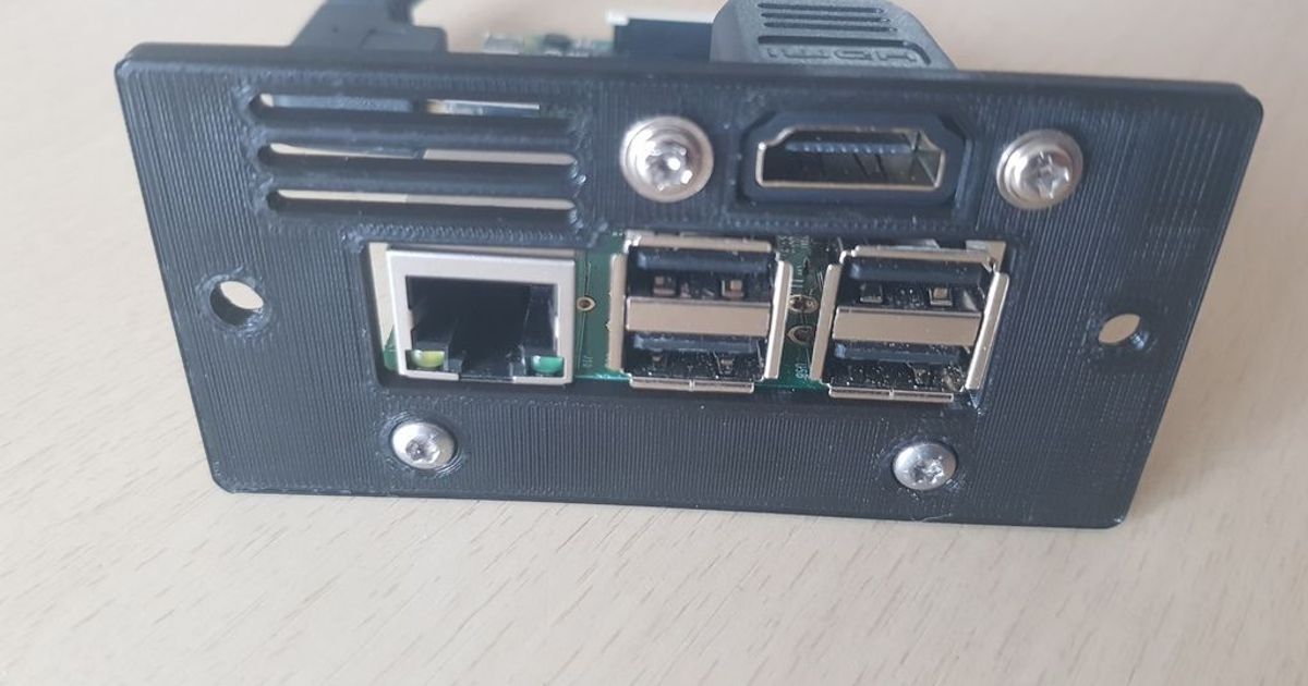 Rack Mount Adapter for Raspi 2 and 3 for modular 19" 2U system by ...