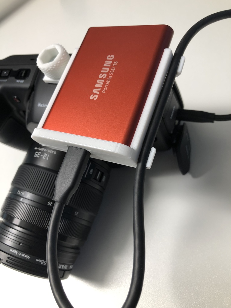 Blackmagic Pocket Cinema Camera 4k T5 SSD Holder by davorin | Download ...