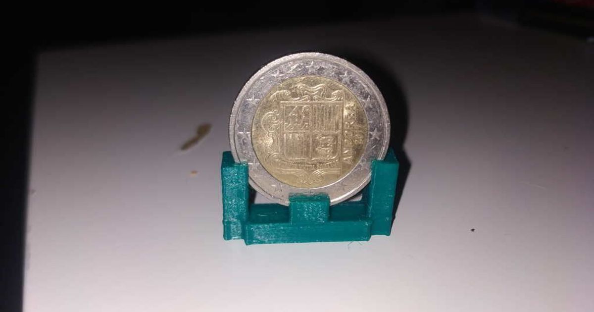 Coin Stand for 2 EUR by Midefos | Download free STL model | Printables.com