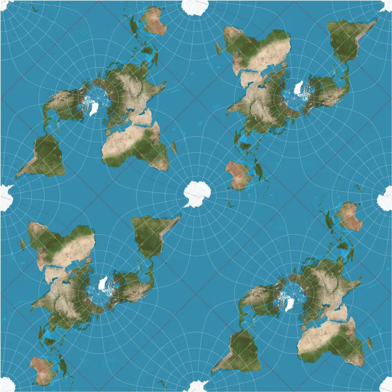 Less Distorted 3D World Map by Favmir | Download free STL model | Printables.com