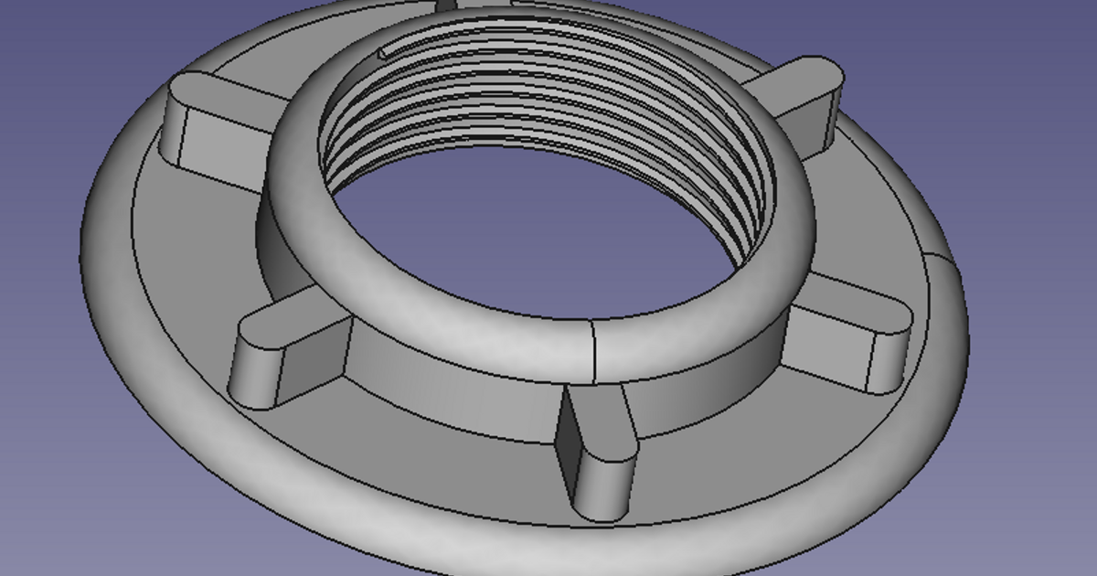 E27 lamp fixture 40mm nut by nebularnoise | Download free STL model ...