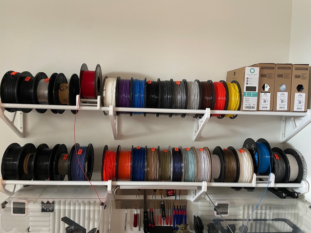 Best Filament Shelf Rack by Memo | Download free STL model | Printables.com