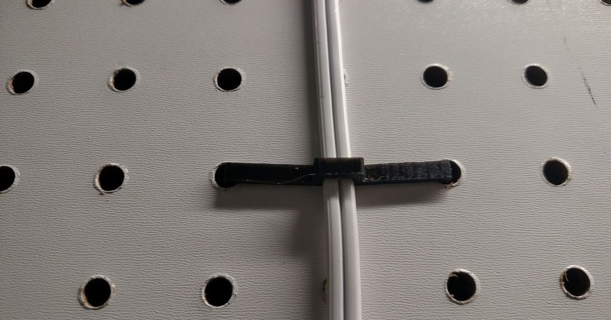 Pegboard Cord Clip by dromano21 | Download free STL model | Printables.com