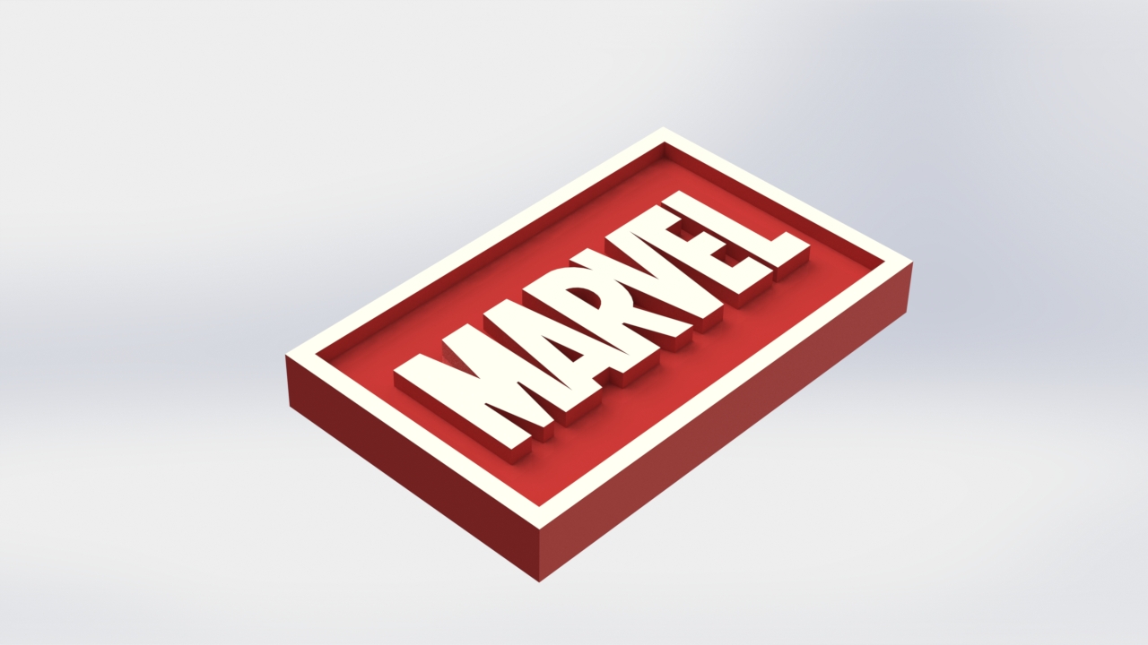 Marvel Logo Plaque Rectangle by TAICED - Construyendo Ideas | Download ...