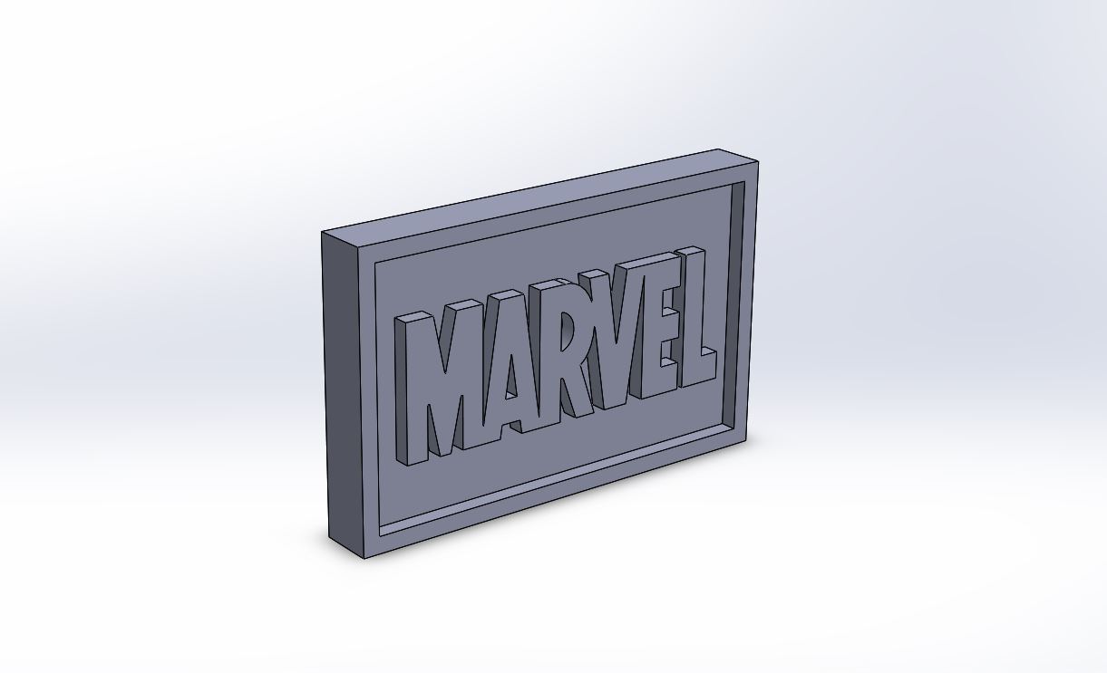 Marvel Logo Plaque Rectangle by TAICED - Construyendo Ideas | Download ...