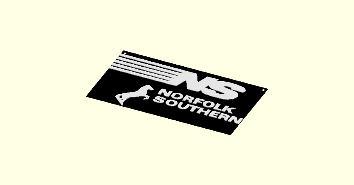 Dual color Norfolk Southern logo sign by spool2kool | Download free STL model | Printables.com
