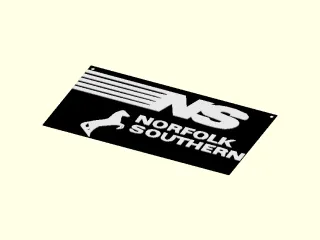 Dual color Norfolk Southern logo sign by spool2kool | Download free STL ...