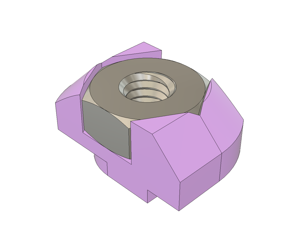 T-nut M2.5 drop-in rotating T-Slot 5mm by DaVinci2000 | Download free ...