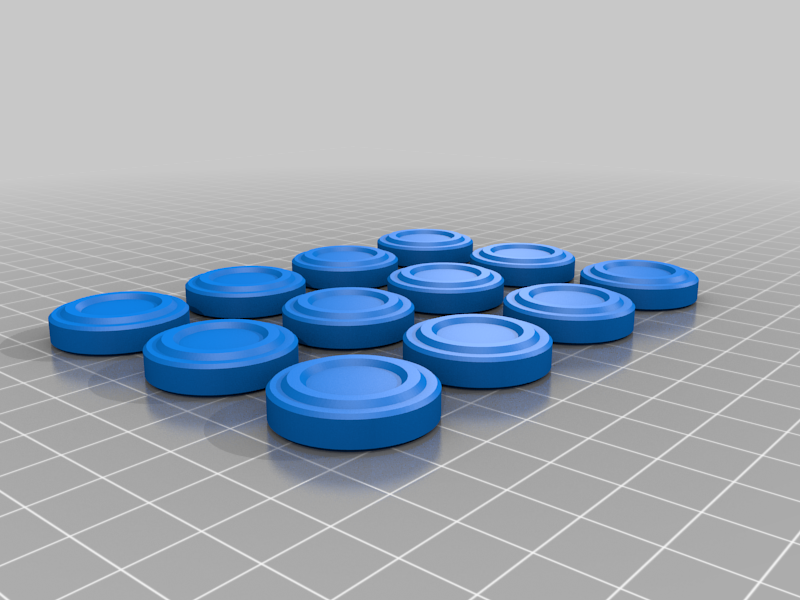 Checkers stackable 2 colors by DaVinci2000 | Download free STL model ...
