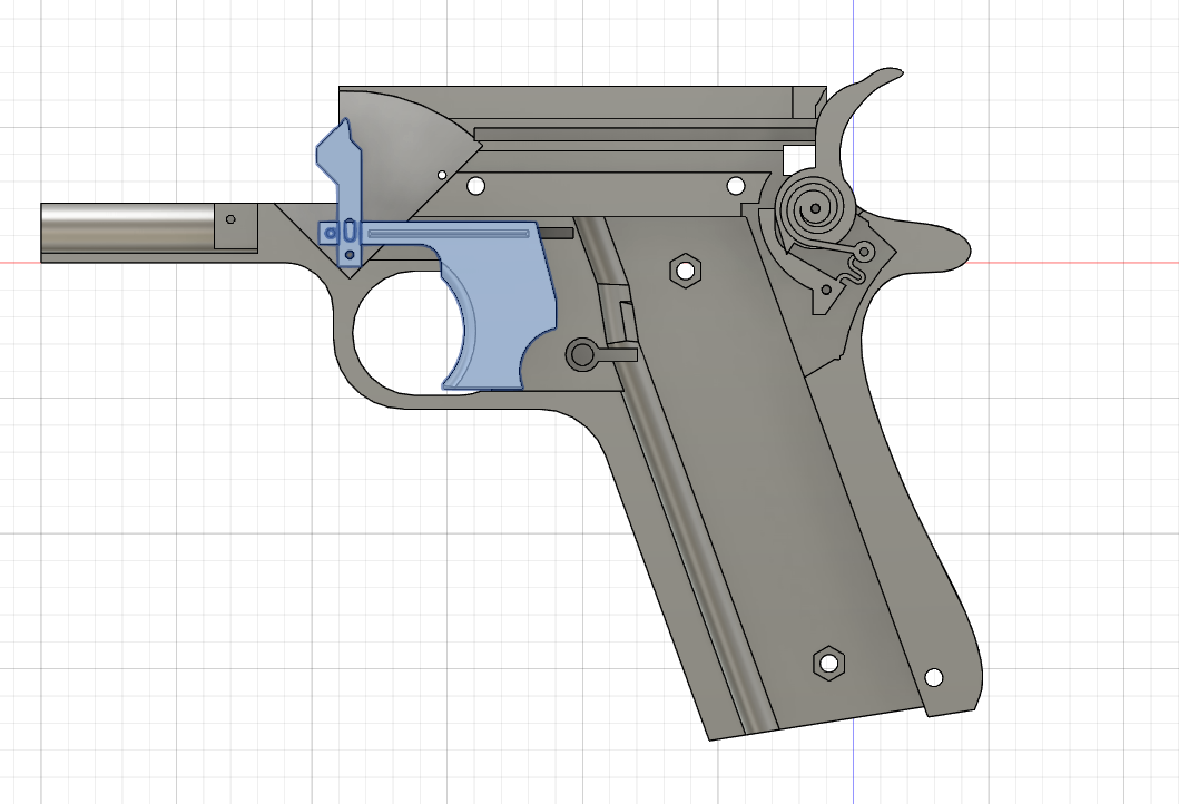 Colt 1911 with blowback by l'Artilier | Download free STL model ...