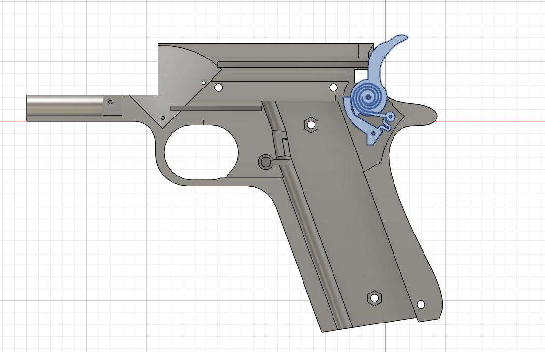 Colt 1911 with blowback by l'Artilier | Download free STL model ...