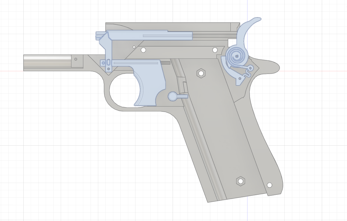 Colt 1911 with blowback by l'Artilier | Download free STL model ...