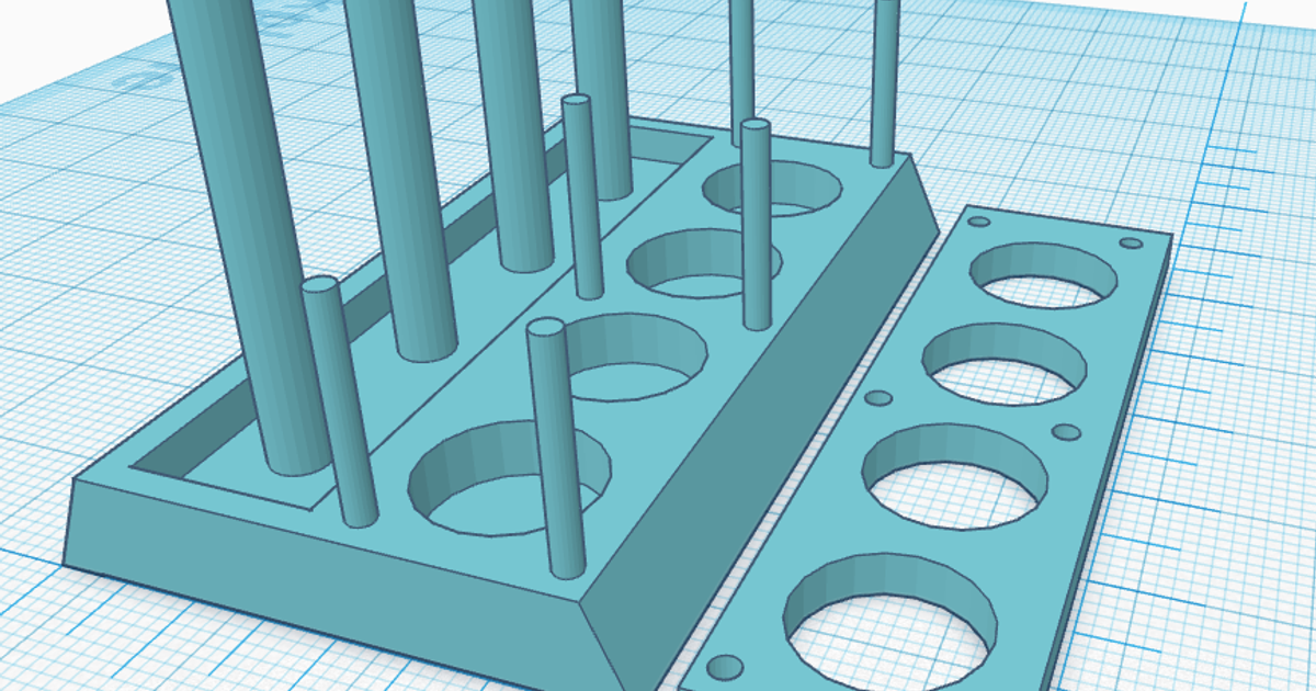 Small test Tube holder/dryer by Martin King | Download free STL model ...