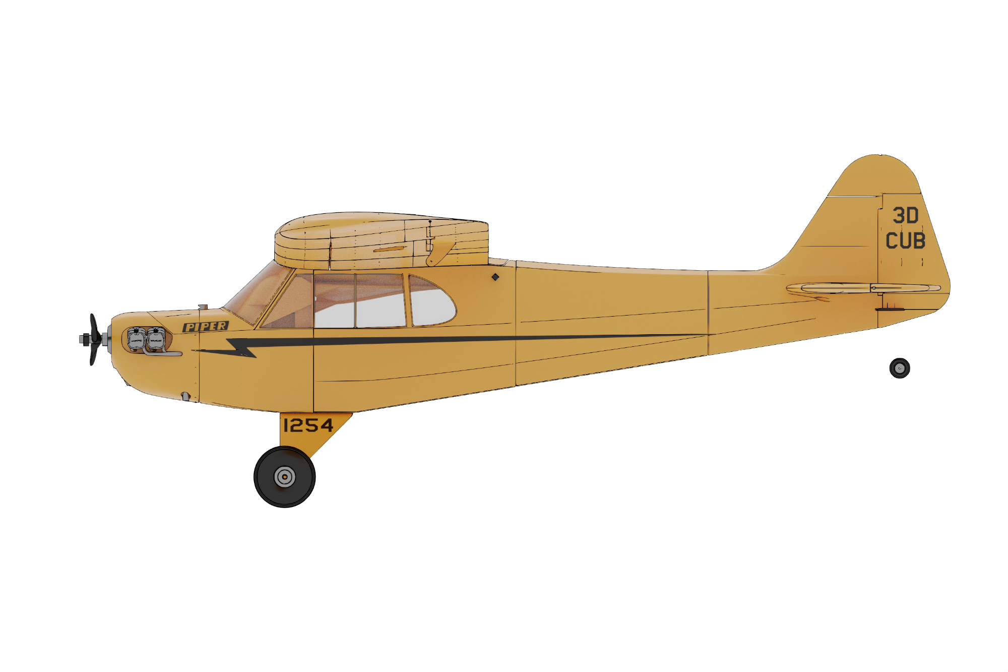 Piper J-3 CUB by 3DLabPrint | Download free STL model | Printables.com