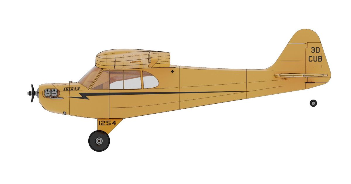 Piper J-3 CUB by 3DLabPrint | Download free STL model | Printables.com