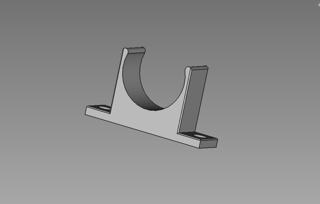 Parametric Pipe Clamp Mount by alfredopalhares | Download free STL ...