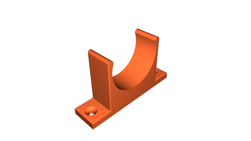 Parametric Pipe Clamp Mount by alfredopalhares | Download free STL ...