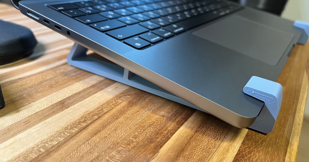 Incline riser for Apple Macbook 14 in 2021 M1 Pro/Max by THL | Download ...
