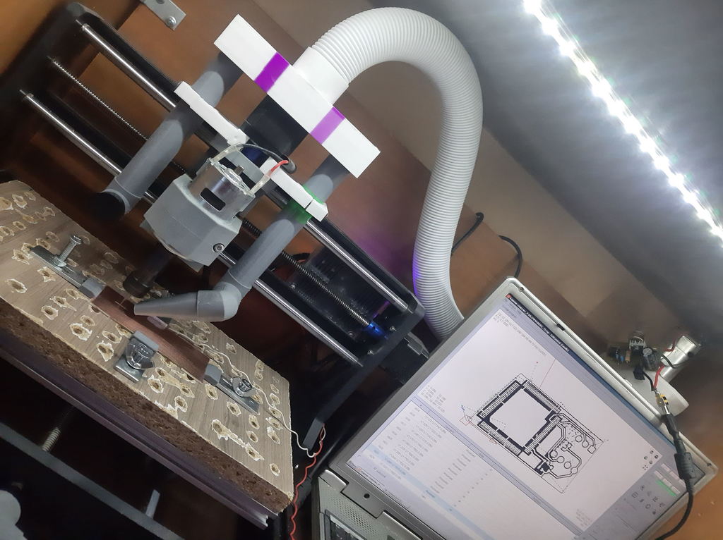 Vacuum cleaner for CNC 3018 by alien hitman | Download free STL model ...