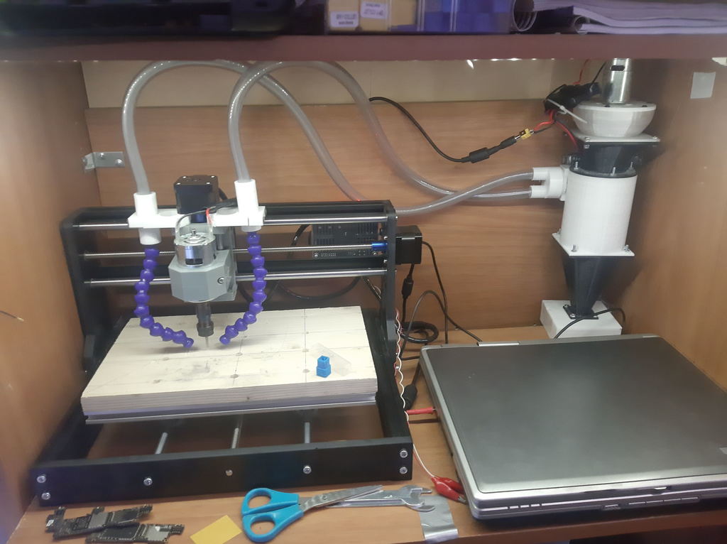 Vacuum cleaner for CNC 3018 by alien hitman | Download free STL model ...